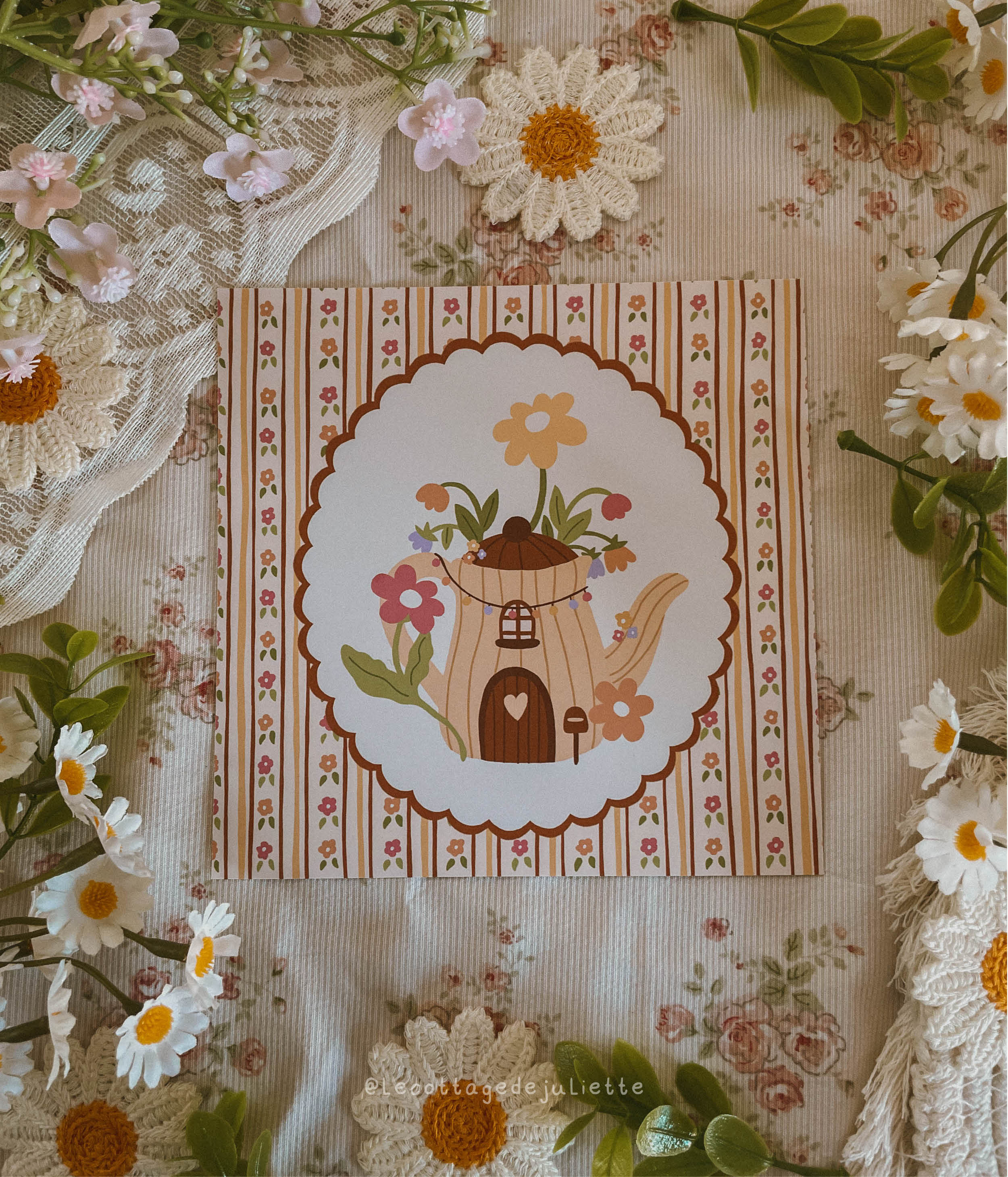 Illustration "The spring tea house" – Le cottage de Juliette